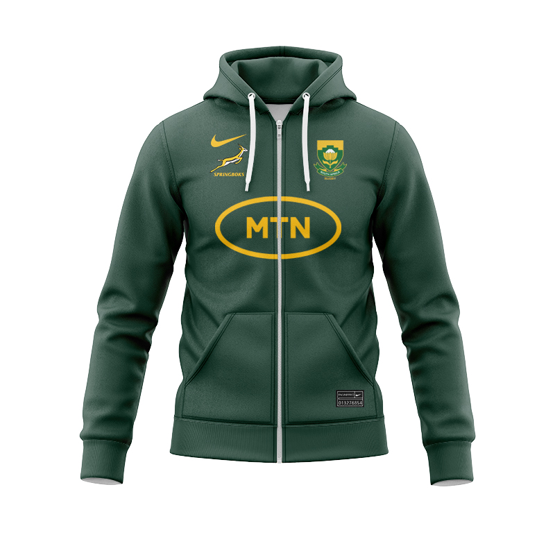 South Africa Springboks 2025 Home Zipper Hoodie - RUGBY M-STORE