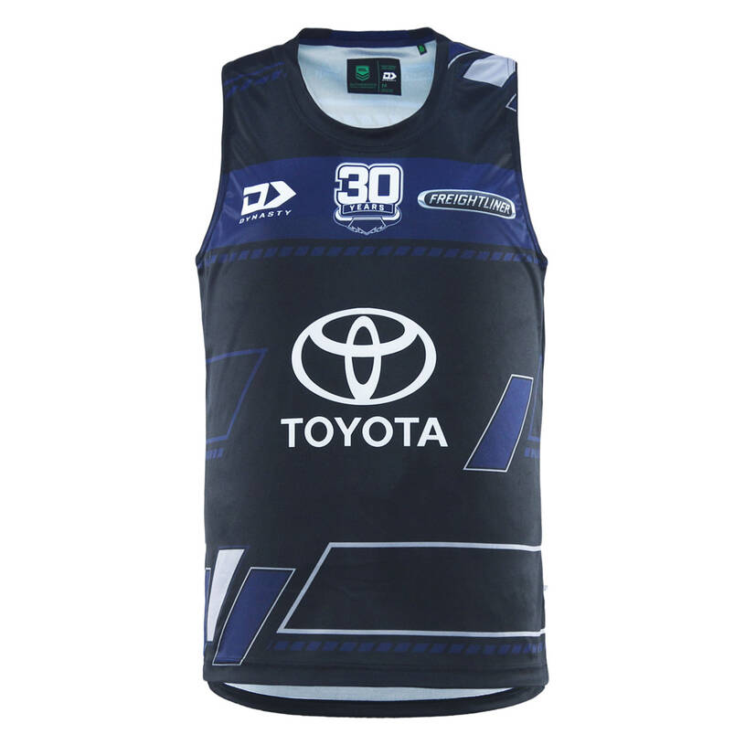 NRL North Queensland Cowboys 2025 Black Training Singlet - RUGBY M-STORE