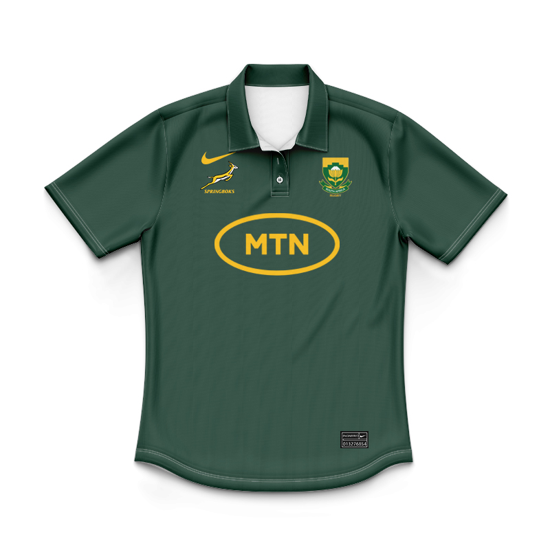 Kid's South Africa Springboks 2025 Home Polo Shirt - RUGBY M-STORE
