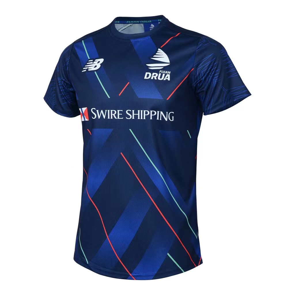 Fijian Drua Super Rugby 2025 Blue Training Jersey - RUGBY M-STORE